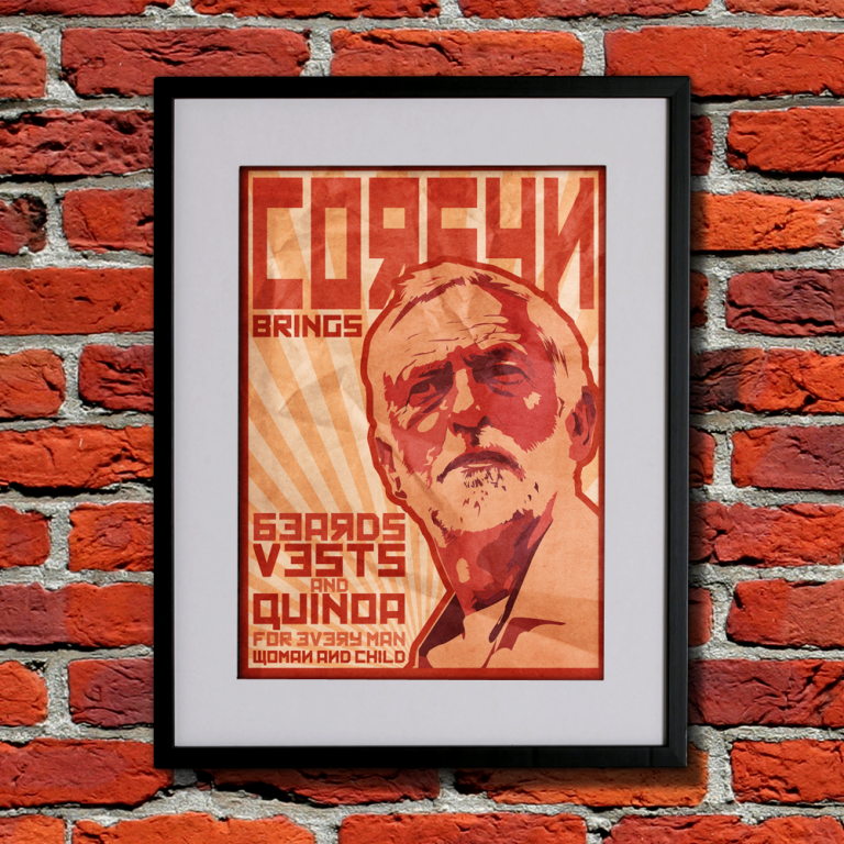 Ambiguous 'Corbyn Brings Beards, Vests and Quinoa' Propaganda Poster ...